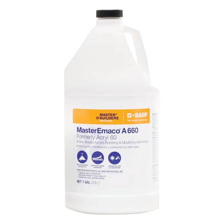 Acryl 60 BASF MasterEmaco A660 White Bonding Primer 1 gal RACRYL601G | Zoro