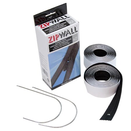 Zipwall Self-Adhesive Zipper 50.8 mil X 3 in. W X 7 ft. L Polyethylene ...