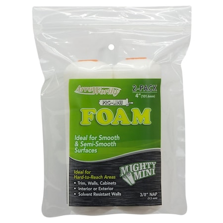 Arroworthy ArroWorthy ProLine Foam 4 in. W X 3/8 in. Mini Paint Roller ...