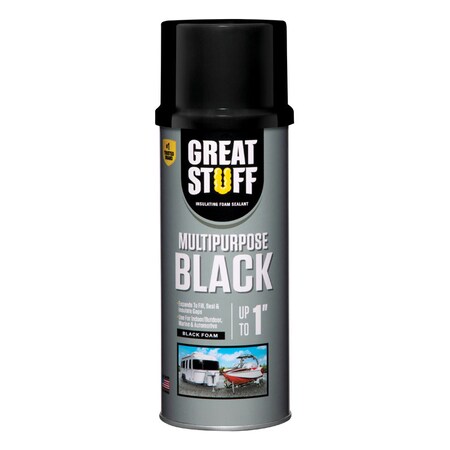 Great Stuff Multipurpose Spray Foam Sealant, 12 oz, Aerosol Can, Black ...