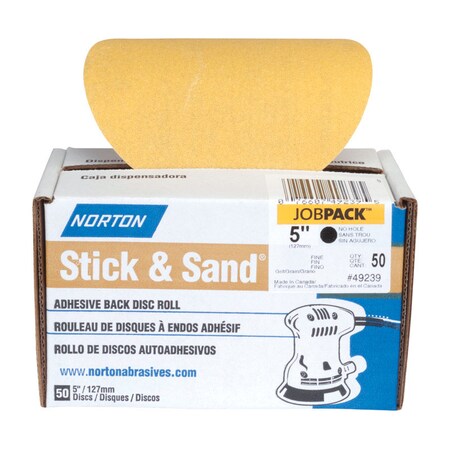 Norton Abrasives SAND&STICK SANDPAPF60G5"" 07660749237 | Zoro