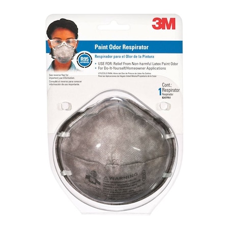 Scotch 3M P95 Paint Odor Cup Disposable Respirator Gray One Size Fits ...