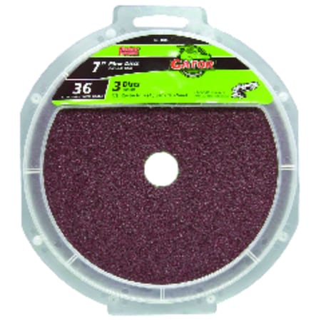 Gator Grit Gator 7 in. Aluminum Oxide Center Mount Fiber Disc 36 Grit ...