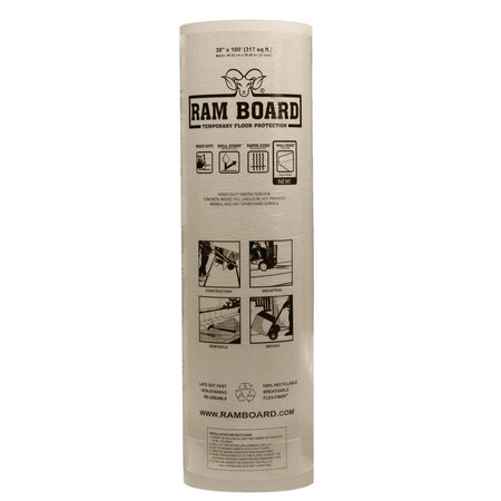 Ram Board Ram Board Floor Protection 38 in. W X 100 ft. L Paper White 1 ...