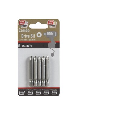 Grip-Rite POWR BIT SET PH/SQ 2""5PC PCOMBOBIT2 | Zoro
