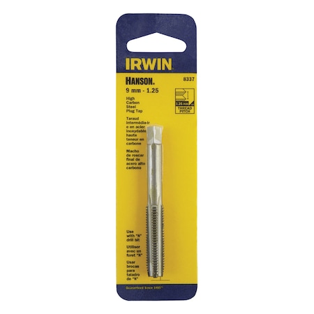 Irwin Hanson High Carbon Steel Metric Plug Tap 9 - 1.25 mm 1 pc 8337 | Zoro