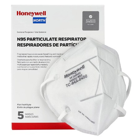 Honeywell Safety Products Honeywell North N95 General Purpose Flat Fold ...