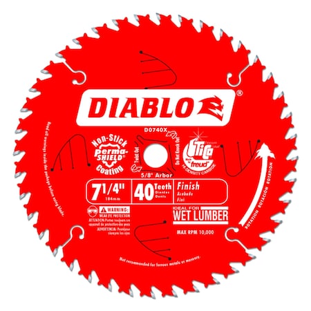 Freud Diablo 7-1/4 in. D X 5/8 in. TiCo Hi-Density Carbide Finishing ...
