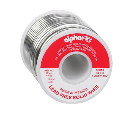 Alpha Fry Wire Solder Gp 95/5 16Oz 13955 | Zoro
