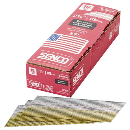 Senco Senco 2-1/2 in. L X 15 Ga. Angled Strip Galvanized Finish Nails ...