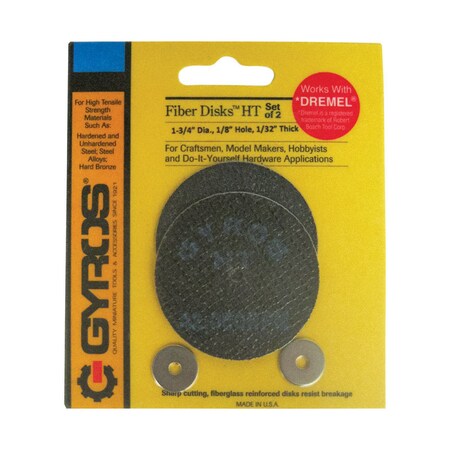 Gyros Gyros Tools Fiber Disks HT 1-3/4 in. D X 1/8 in. Fiberglass High ...