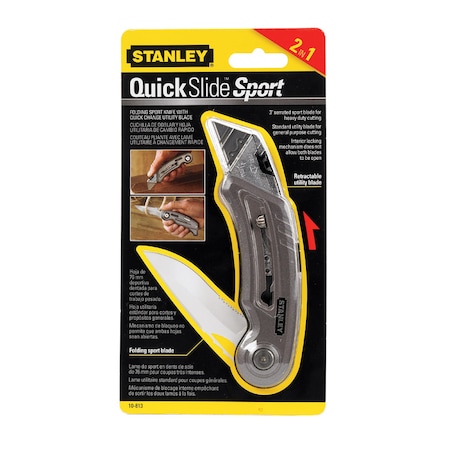 Stanley Stanley QuickSlide Sliding Utility Knife Gray 1 pk 10-813 | Zoro