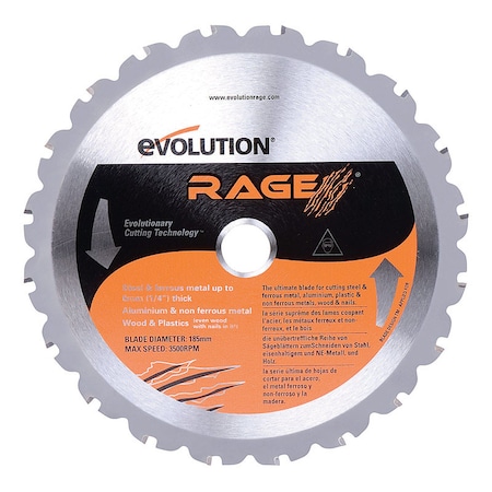 Evolution EVO RAGE MP 7.25""BLADE RAGEBLADE | Zoro