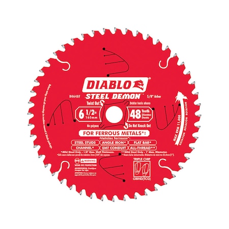 Diablo Diablo Steel Demon 6-1/2 in. D X 5/8 in. Stainless Steel Metal ...