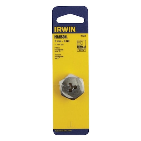 Irwin Irwin Hanson High Carbon Steel Metric Hexagon Die 5 - 0.80 mm 1 ...
