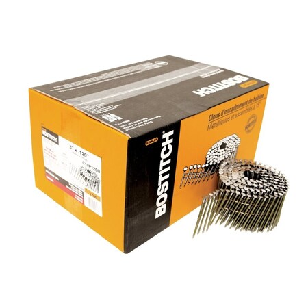 Bostitch Collated Framing Nail, 3 in L, 11 ga, Coated, Full Round Head ...