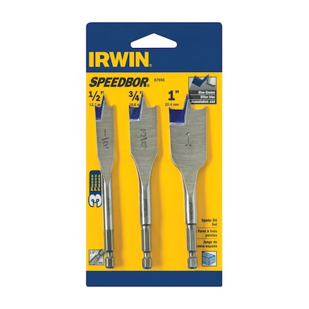 Irwin Irwin Speedbor Steel Wood Boring Bit Set Quick-Change Hex Shank 3 ...