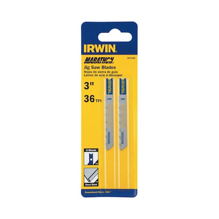 Irwin Marathon 3 in. Bi-Metal U-Shank Jig Saw Blade 36 TPI 2 pk 3071336 ...