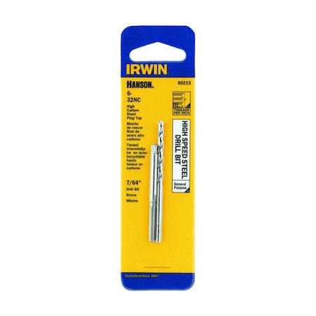 Irwin Irwin Hanson High Carbon Steel HCS Tap and HSS Drill Bit Set 6 ...