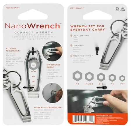 Keysmart Nano Wrench Stainless Steel Silver Wrench Key Chain KS802-SS ...
