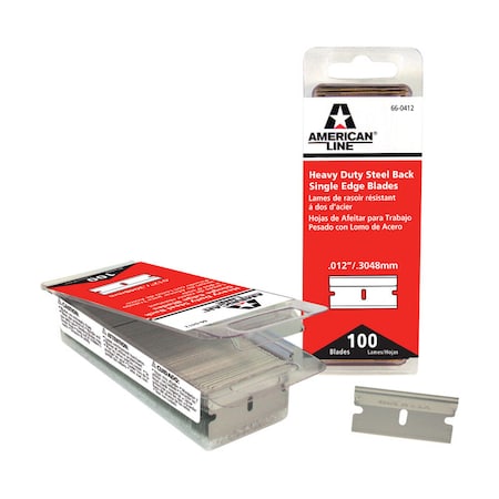 American Line RAZOR BLADE HD .12X1.5"" 100PK 66-0412-0000 | Zoro