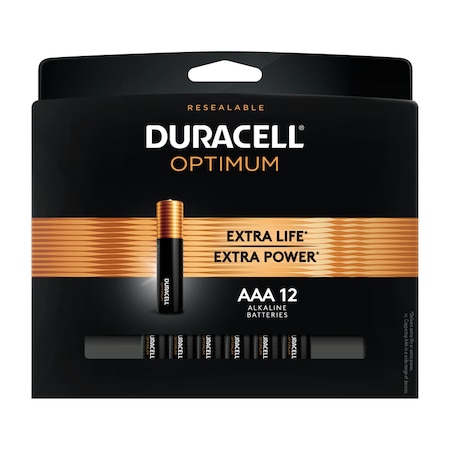Duracell OPTIMUM BATTERY AAA 12PK 32662 | Zoro