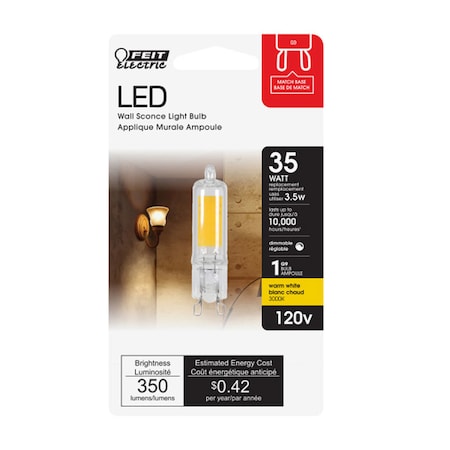Feit Electric Feit T4 G9 LED Bulb Warm White 35 Watt Equivalence 1 pk ...