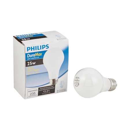 Philips Duramax 25 W A19 ALine Incandescent Bulb E26 Medium Soft White ...