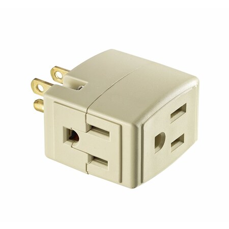 Leviton CUBE ADAPTER IVRY 3OUTLT C23-00692-00I | Zoro