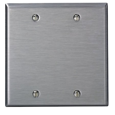 Leviton Faceplate, Number of Gangs: 2 Stainless Steel, Silver 84025-000 ...