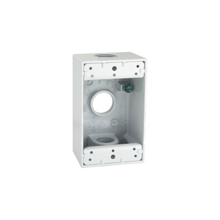 Raco Bell 18.3 cu in Rectangle Aluminum 1 gang Weatherproof Box White ...