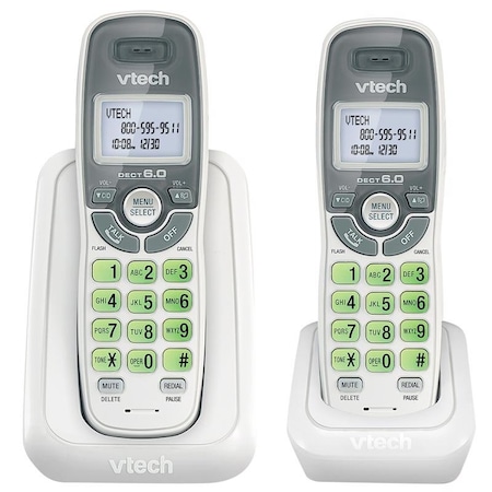 Vtech Vtech 2 pk Digital Cordless Telephone White CS6114-2 | Zoro