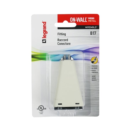 Wiremold Legrand Traingle Metal Conduit Connector Box Ivory B-17 | Zoro