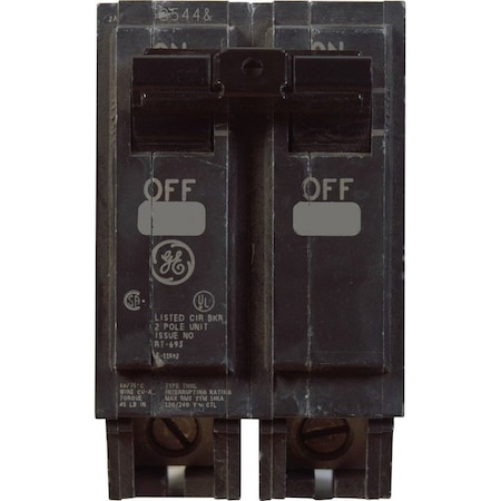 GE CURRENT 40A, 2 pole Circuit Breaker, THQL, 120/240V AC, - THQL2140