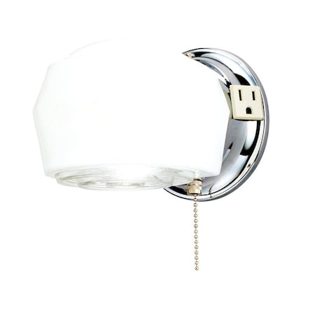 Westinghouse Westinghouse 1-Light Chrome White Wall Sconce 66402 | Zoro