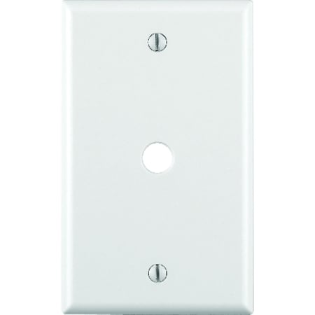 Leviton Leviton White 1 gang Thermoset Plastic Cable/Telco Wall Plate 1 ...