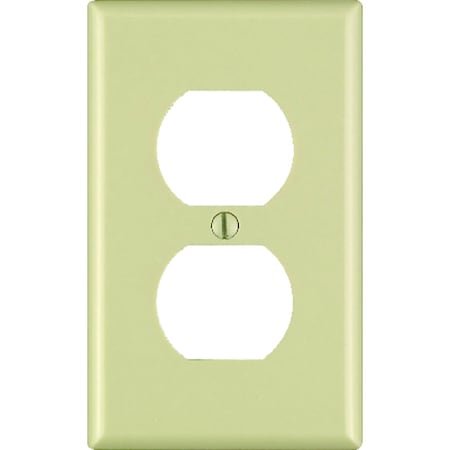 Leviton Ivory 1 gang Thermoset Plastic Duplex Wall Plate 1 pk 86003-000 ...
