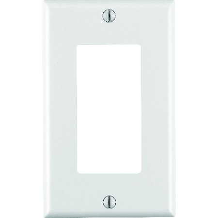 Decora Leviton Decora White 1 gang Thermoset Plastic Decorator Wall ...