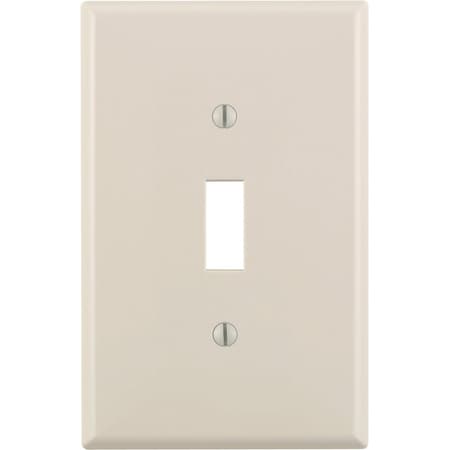 Leviton Almond 1 gang Nylon Toggle Wall Plate 1 pk 00PJ1-00T | Zoro