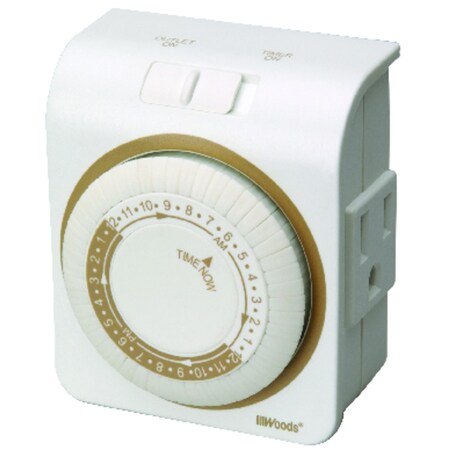 Southwire Woods Indoor Mechanical Timer 125 White 50001WD | Zoro