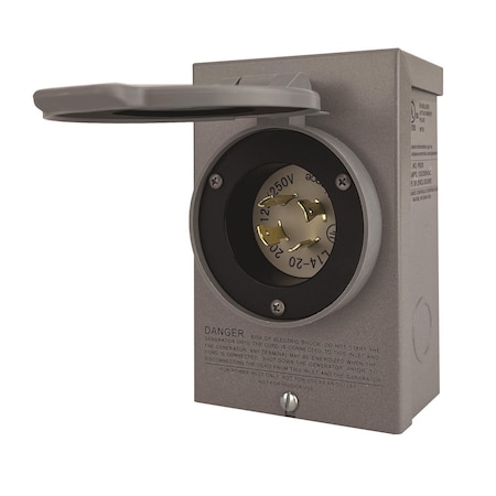 Reliance Controls Power Inlet Box, 120/250V AC, 20A PB-20 | Zoro