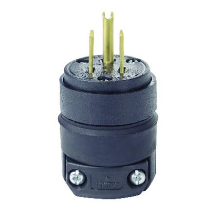 Leviton Straight Blade Plug, 5-15P, 15 A, 125V AC, 2 Pole, Grounded C20 ...