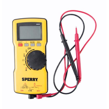 Sperry Sperry 4/40/400/750 VAC, 400mV/4/40/400/1000 VDC LCD Multimeter ...
