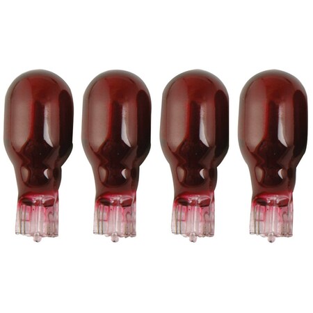 Moonrays Bulb 4W Red Wdg Base 4Pk 11691 | Zoro