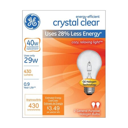 Current 29 W A19 A-Line Halon Bulb 430 lm Daylight 2PK 78795 | Zoro