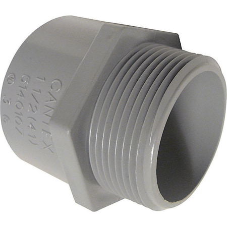 Cantex 1 in. D PVC Male Adapter For PVC 1 pk 5140105C | Zoro