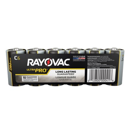 Rayovac Ultra Pro C Alkaline Batteries 6 pk Shrink Wrapped, 6PK ALC-6J ...