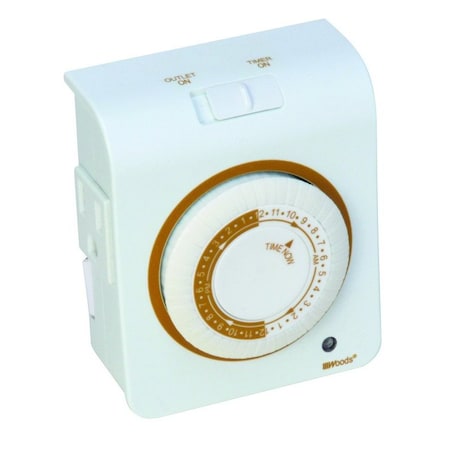 Woods Woods Indoor Mechanical Timer 125 V White 50021WD | Zoro