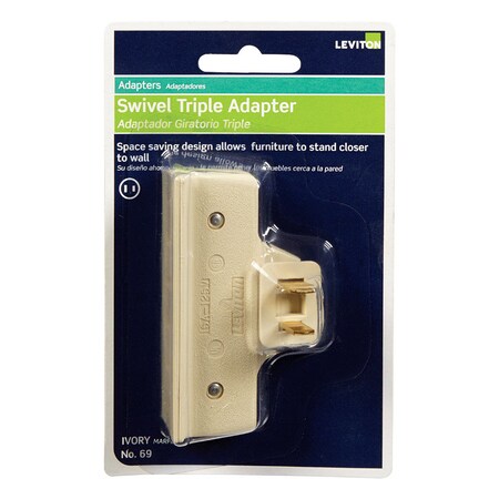 Leviton Outlet Adapter Ivy 15A C25-00069-00I | Zoro