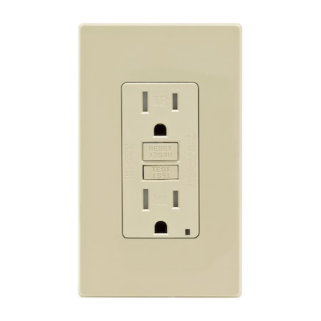Leviton Leviton 15 amps 125 V Ivory Outlet/Wallplate 5-15R 1 pk GFTR1 ...
